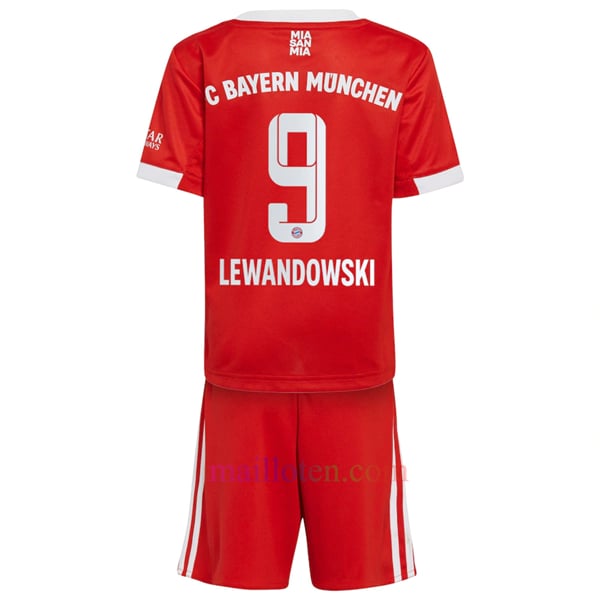 Buy #9 Lewandowski Bayern Munich Home Kit Kids 2022/23- Mailloten.com